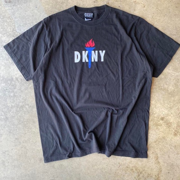 Dkny | Shirts | Vintage Y2k Dkny Tshirt Olympic Torch Graphic Made In Usa Xl | Poshmark
